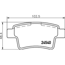 Hella Bremsbelagsatz, Scheibenbremse 8db355013361 f&uuml;r Citro&euml;n