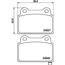 Hella Bremsbelagsatz, Scheibenbremse 8db355014701 f&uuml;r MITSUBISHI