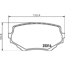 Hella Bremsbelagsatz, Scheibenbremse 8db355017181 f&uuml;r Suzuki MAZDA