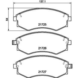 Hella Bremsbelagsatz, Scheibenbremse 8db355016691 f&uuml;r INFINITI SSANGYONG HYUNDAI KIA (BEIJING) DAEWOO
