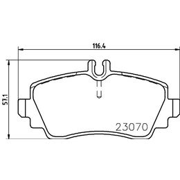 Hella Bremsbelagsatz, Scheibenbremse 8db355018311 f&uuml;r Mercedes RIICH