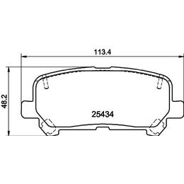 Hella Bremsbelagsatz, Scheibenbremse 8db355020601 f&uuml;r CHEVROLET HONDA ISUZU ACURA