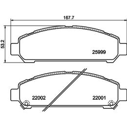 Hella Bremsbelagsatz, Scheibenbremse 8db355021821 f&uuml;r TOYOTA