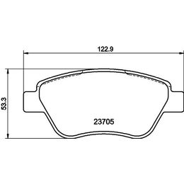 Hella Bremsbelagsatz, Scheibenbremse 8db355025301 Vorderachse f&uuml;r FERRARI