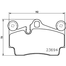 Hella Bremsbelagsatz, Scheibenbremse 8db355018711 f&uuml;r Skoda VW Porsche
