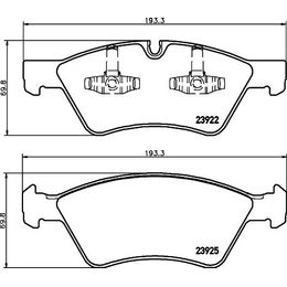 Hella Bremsbelagsatz, Scheibenbremse 8db355012011 f&uuml;r Mercedes