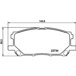 Hella Bremsbelagsatz, Scheibenbremse 8db355010071 f&uuml;r LEXUS