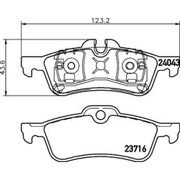 Hella Bremsbelagsatz, Scheibenbremse 8db355011351 f&uuml;r MINI