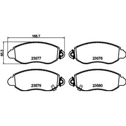 Hella Bremsbelagsatz, Scheibenbremse 8db355019361 f&uuml;r Ford FERRARI