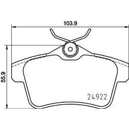 Hella Bremsbelagsatz, Scheibenbremse 8db355031811 f&uuml;r Citro&euml;n