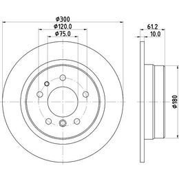 Hella Bremsscheibe 8dd355101731 300mm 10mm f&uuml;r BMW AMC