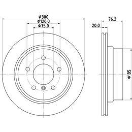 Hella Bremsscheibe 8dd355120211 300mm 20mm f&uuml;r BMW
