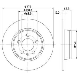 Hella Bremsscheibe 8dd355126631 272mm 10mm f&uuml;r Audi VW