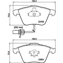 Hella Bremsbelagsatz, Scheibenbremse 8db355009201 f&uuml;r Audi (FAW)