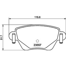 Hella Bremsbelagsatz, Scheibenbremse 8db355009081 f&uuml;r Ford (CHANGAN) JAGUAR FPV