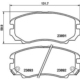 Hella Bremsbelagsatz, Scheibenbremse 8db355010991 f&uuml;r HYUNDAI (BEIJING) KIA (DYK)