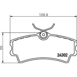 Hella Bremsbelagsatz, Scheibenbremse 8db355006821