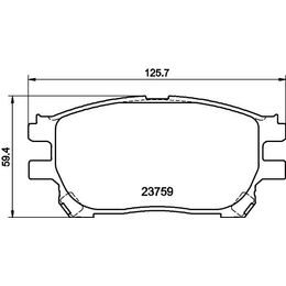 Hella Bremsbelagsatz, Scheibenbremse 8db355010111 f&uuml;r TOYOTA