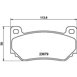 Hella Bremsbelagsatz, Scheibenbremse 8db355009721 f&uuml;r MG ROVER
