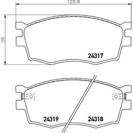 Hella Bremsbelagsatz, Scheibenbremse 8db355006951 f&uuml;r KIA (DYK) HYUNDAI (BEIJING)