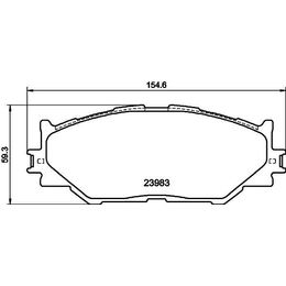 Hella Bremsbelagsatz, Scheibenbremse 8db355012241 f&uuml;r LEXUS