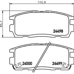 Hella Bremsbelagsatz, Scheibenbremse 8db355012951 Hinterachse f&uuml;r HOLDEN SATURN CHEVROLET GMC (SGM) Vaughall