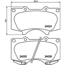 Hella Bremsbelagsatz, Scheibenbremse 8db355014121 f&uuml;r MITSUBISHI TOYOTA (FAW)