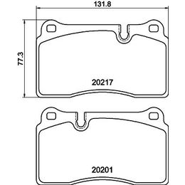 Hella Bremsbelagsatz, Scheibenbremse 8db355015891 f&uuml;r ASTON MARTIN