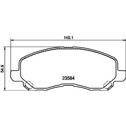 Hella Bremsbelagsatz, Scheibenbremse 8db355014131 f&uuml;r Chrysler JEEP DODGE LANCIA