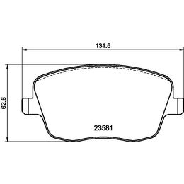 Hella Bremsbelagsatz, Scheibenbremse 8db355018801 f&uuml;r VW