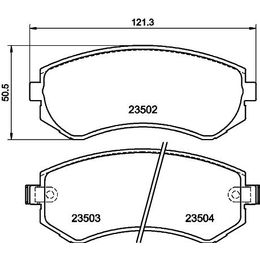 Hella Bremsbelagsatz, Scheibenbremse 8db355017201 f&uuml;r INFINITI NISSAN