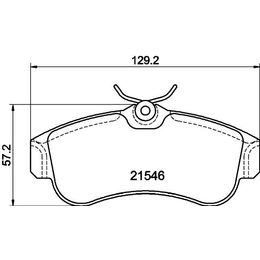 Hella Bremsbelagsatz, Scheibenbremse 8db355018011 f&uuml;r INFINITI