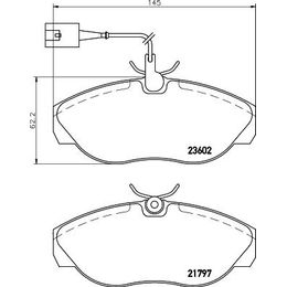 Hella Bremsbelagsatz, Scheibenbremse 8db355018891 f&uuml;r Peugeot FERRARI Citro&euml;n Fiat