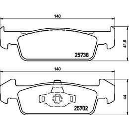 Hella Bremsbelagsatz, Scheibenbremse 8db355020421 f&uuml;r RENAULT DACIA