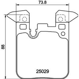 Hella Bremsbelagsatz, Scheibenbremse 8db355021341 f&uuml;r BMW (BRILLIANCE)