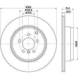 Hella Bremsscheibe 8dd355116961 365mm 20mm f&uuml;r LAND ROVER