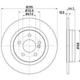 Hella Bremsscheibe 8dd355119421 295mm 10mm f&uuml;r Mercedes (BBDC) INFINITI