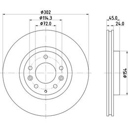 Hella Bremsscheibe 8dd355120301 302mm 24mm f&uuml;r MAZDA