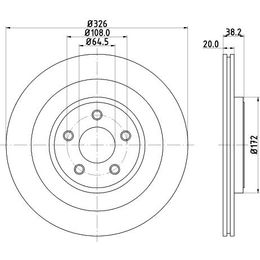 Hella Bremsscheibe 8dd355115581 326mm 20mm f&uuml;r JAGUAR
