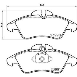Hella Bremsbelagsatz, Scheibenbremse 8db355014481 f&uuml;r VW Mercedes