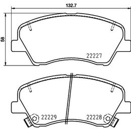 Hella Bremsbelagsatz, Scheibenbremse 8db355036501 f&uuml;r HYUNDAI KIA