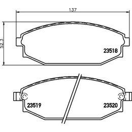 Hella Bremsbelagsatz, Scheibenbremse 8db355009961 f&uuml;r KIA HYUNDAI