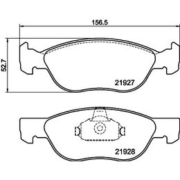 Hella Bremsbelagsatz, Scheibenbremse 8db355010181 f&uuml;r FERRARI Fiat