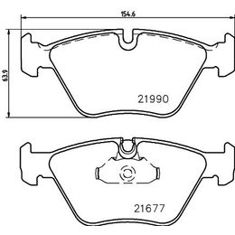 Hella Bremsbelagsatz, Scheibenbremse 8db355010711 f&uuml;r BMW