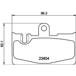 Hella Bremsbelagsatz, Scheibenbremse 8db355011661 f&uuml;r LEXUS TOYOTA