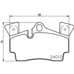 Hella Bremsbelagsatz, Scheibenbremse 8db355011471 f&uuml;r VW Porsche