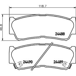 Hella Bremsbelagsatz, Scheibenbremse 8db355013081 f&uuml;r HYUNDAI JAC