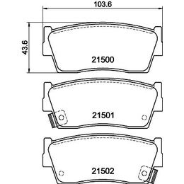 Hella Bremsbelagsatz, Scheibenbremse 8db355016371 f&uuml;r INFINITI Suzuki