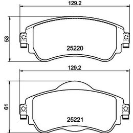 Hella Bremsbelagsatz, Scheibenbremse 8db355015931 f&uuml;r Citro&euml;n