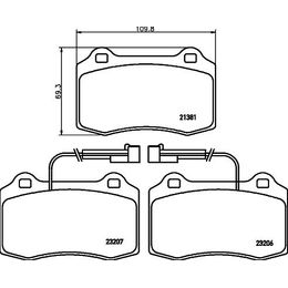 Hella Bremsbelagsatz, Scheibenbremse 8db355018421 f&uuml;r ALFA ROMEO FERRARI